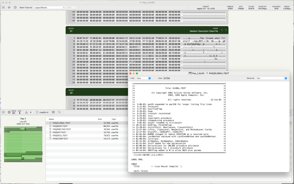 Apple Lisa Pascal sources – Pascal for small machines