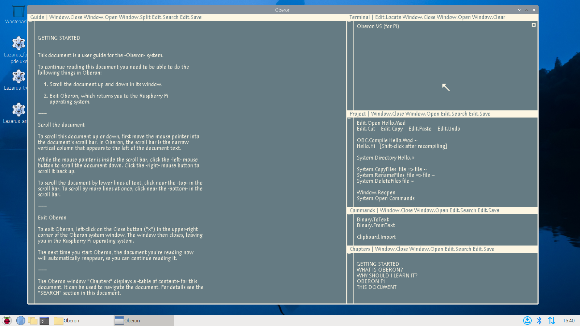 Oberon Pi – Pascal for small machines